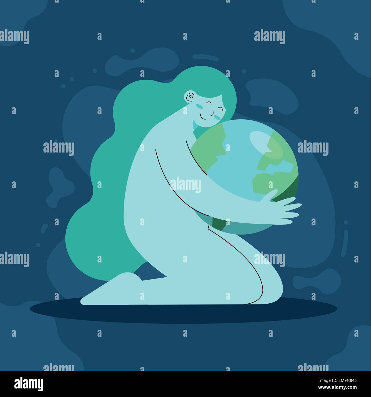 mother nature lifting earth character Stock Vector Image & Art - Alamy