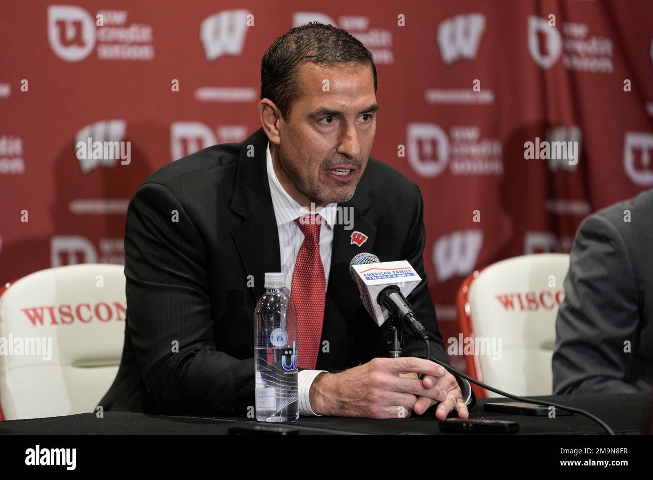 Luke Fickell speaks after being introduced as Wisconsin's new head ...