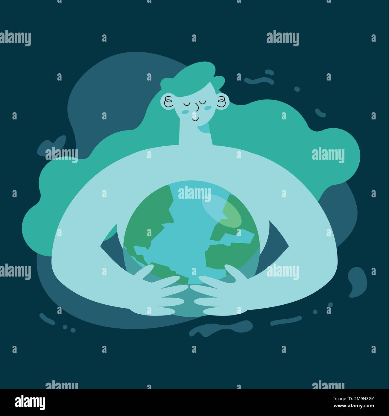 mother nature hugging earth planet Stock Vector Image & Art - Alamy
