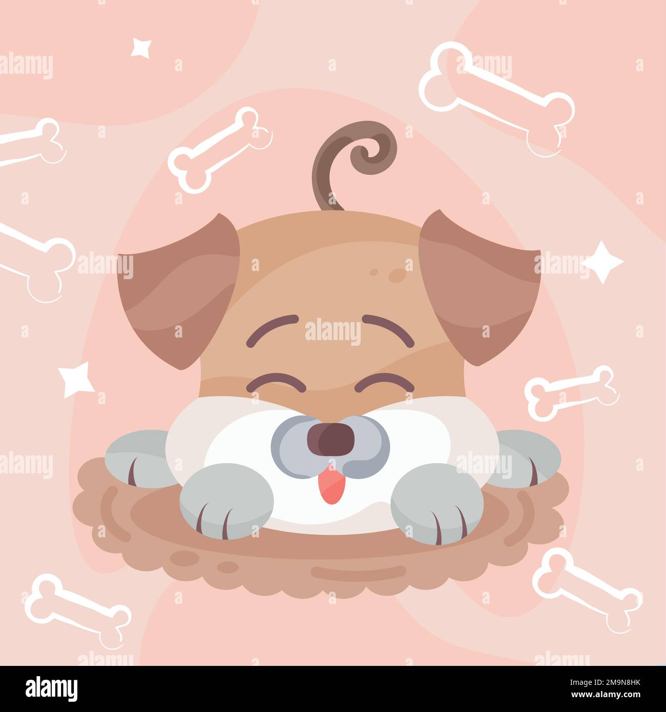 Isolated cute fox terrier dog cartoon character Vector Stock Vector ...
