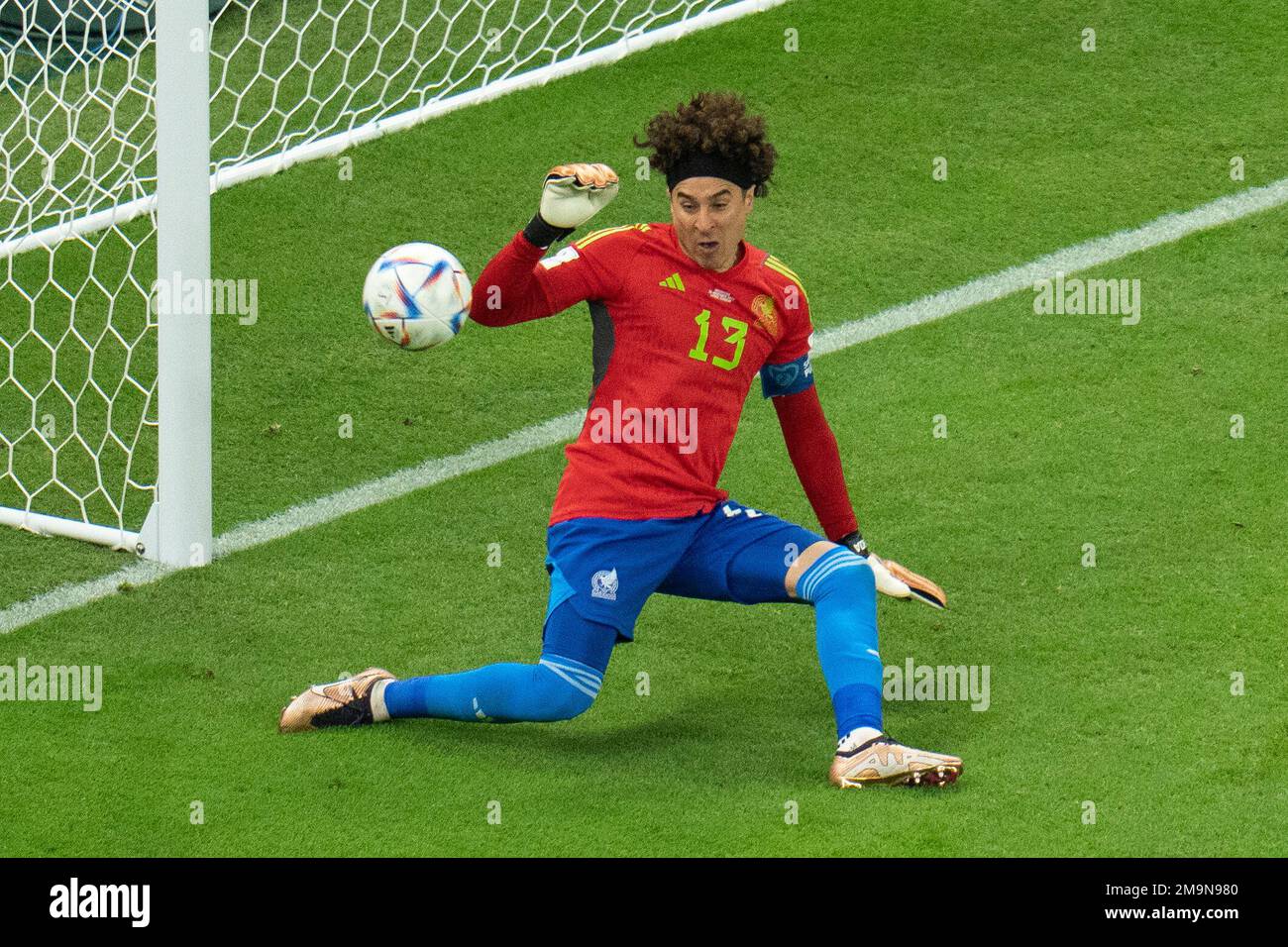 Mexico's goalkeeper Guillermo Ochoa makes a save during the World Cup ...
