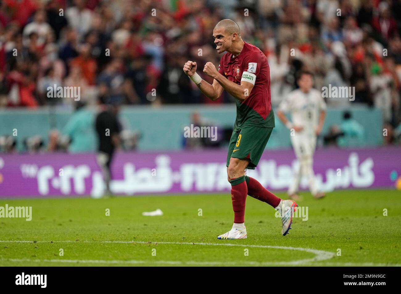 Portugal's Pepe celebrates after the end of the World Cup group H ...
