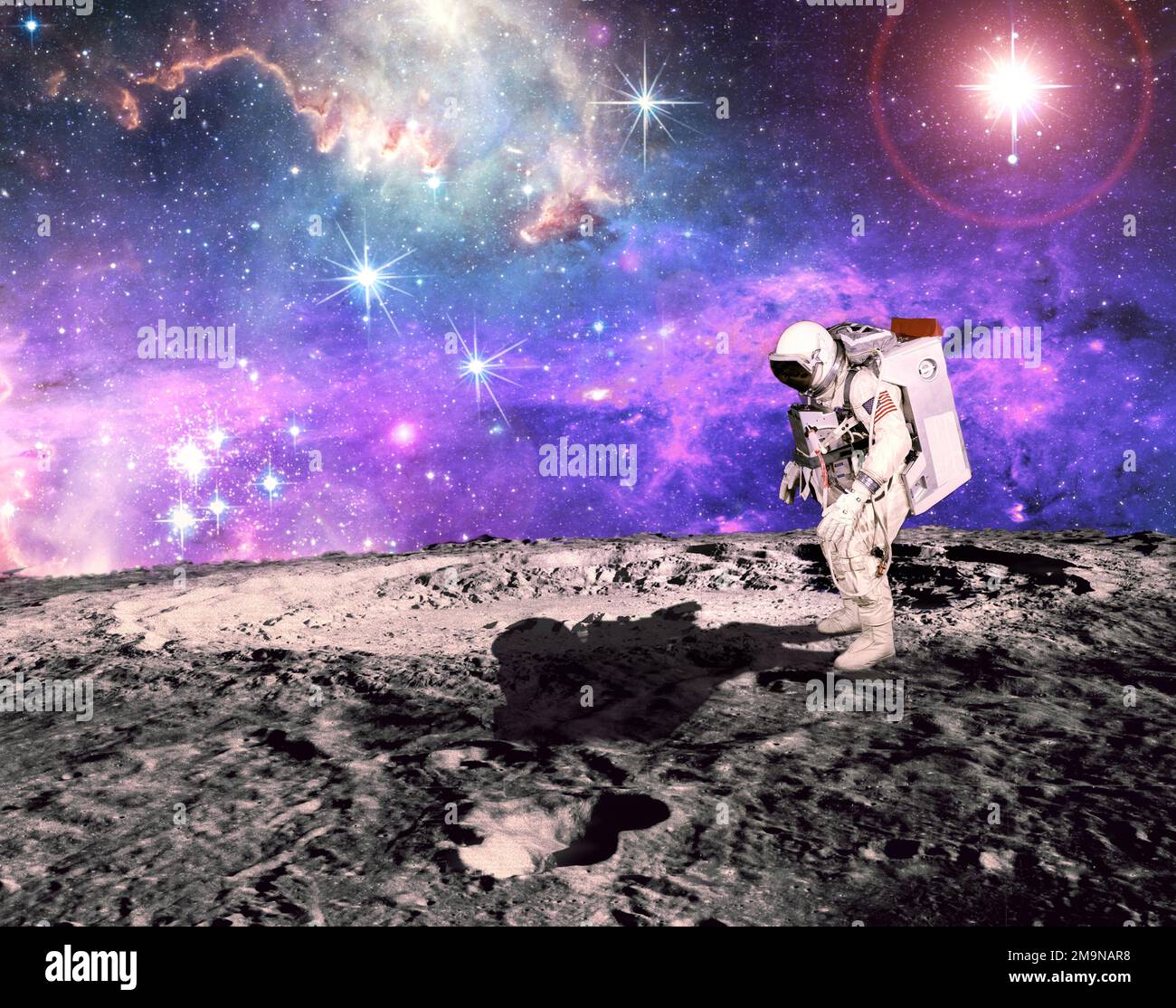 astronaut walking on the moon concept wallpaper elements of this image ...