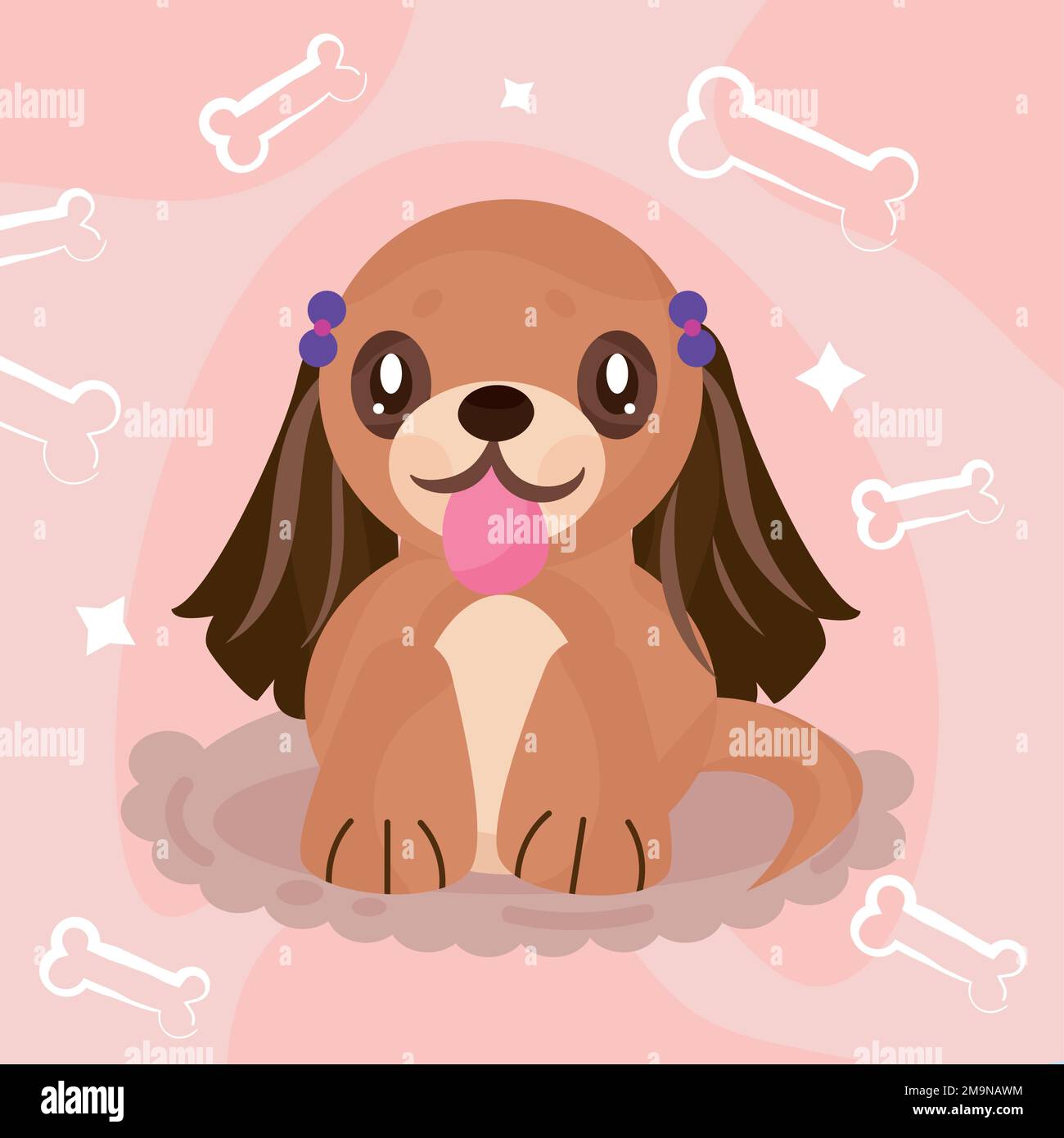 Phalene or continental toy spaniel dog Stock Vector Images - Alamy