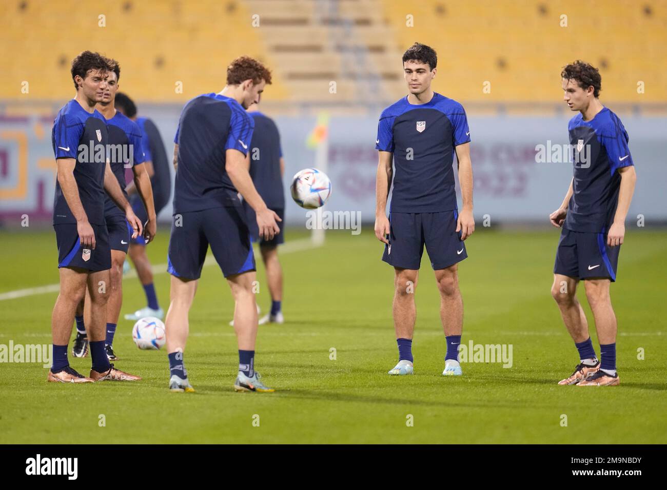 Players from the United States participate in an official training ...