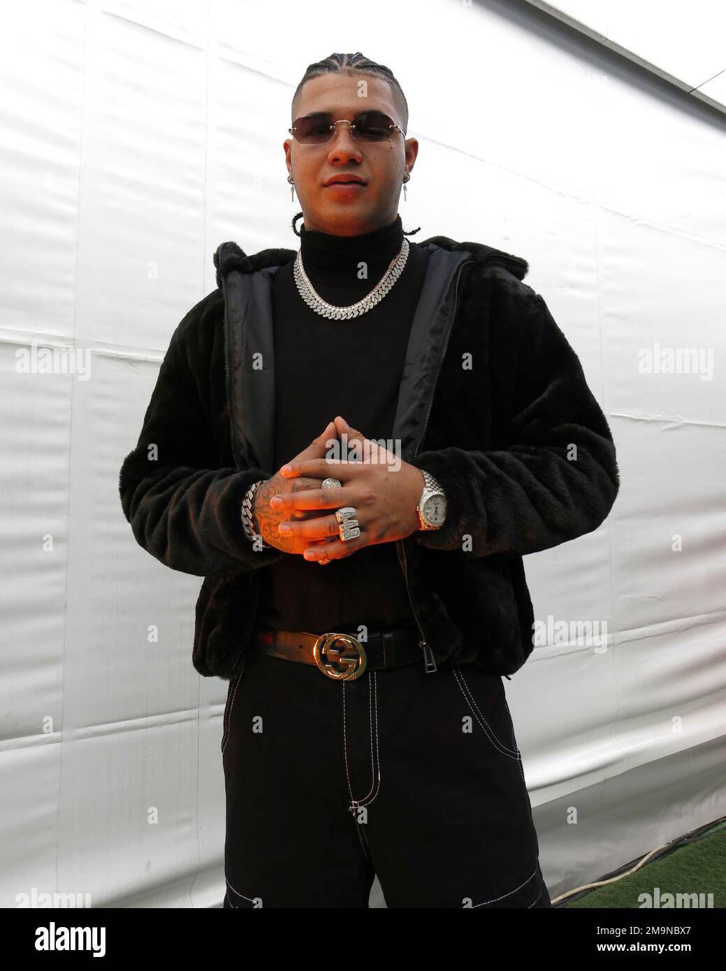 Panama's singer Boza poses for a photo during an interview at the Coca ...