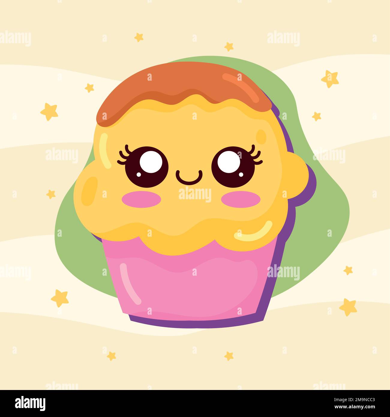 sweet cupcake kawaii pastry character Stock Vector Image & Art - Alamy