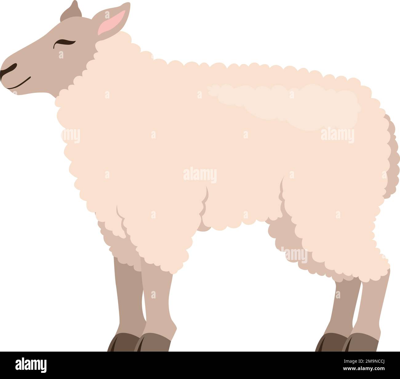 White sheep icon. Cartoon farm animal. Domestic fauna Stock Vector ...