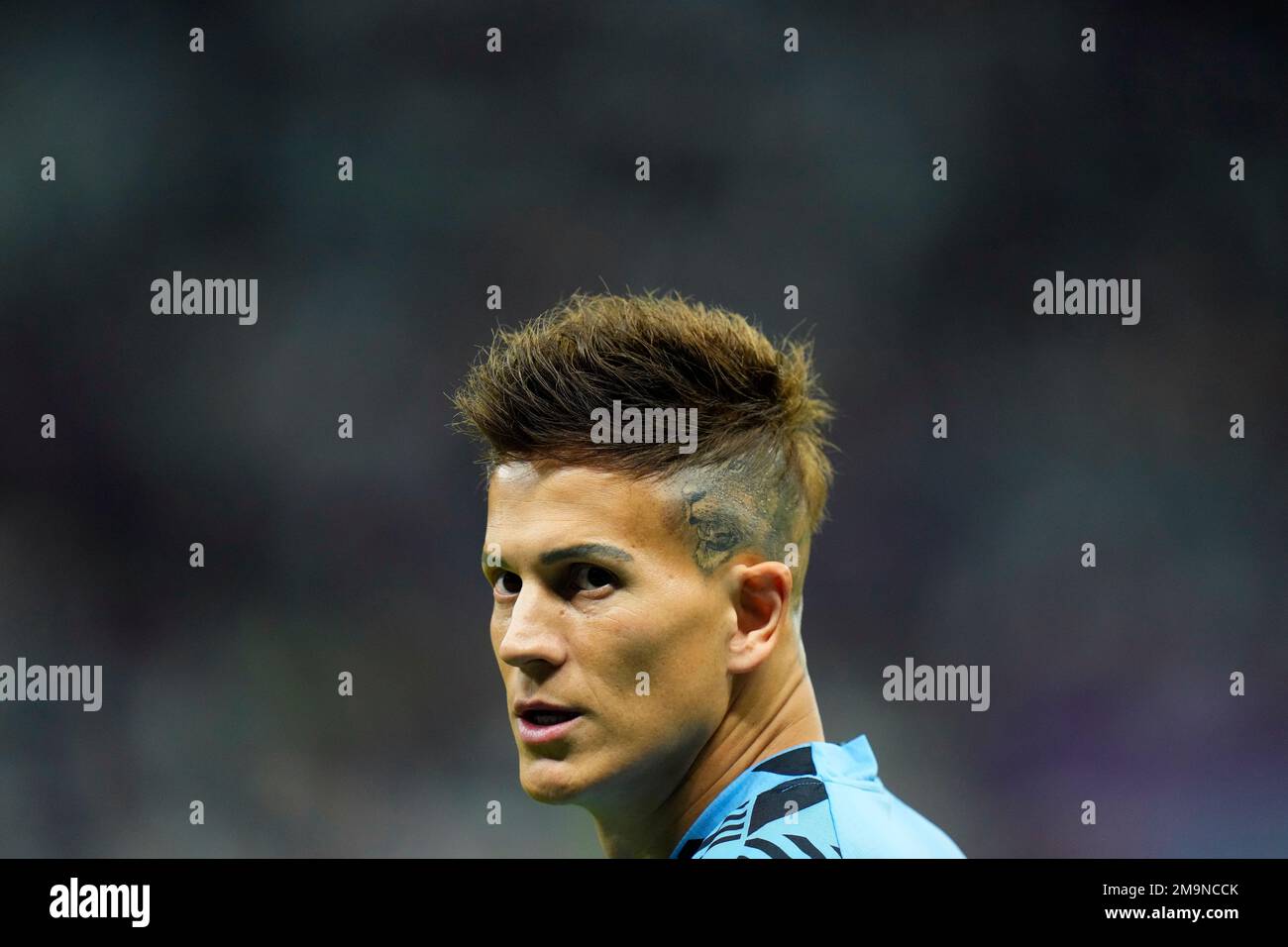 Uruguay's goalkeeper Sebastian Sosa stands on the pitch during warmup ...