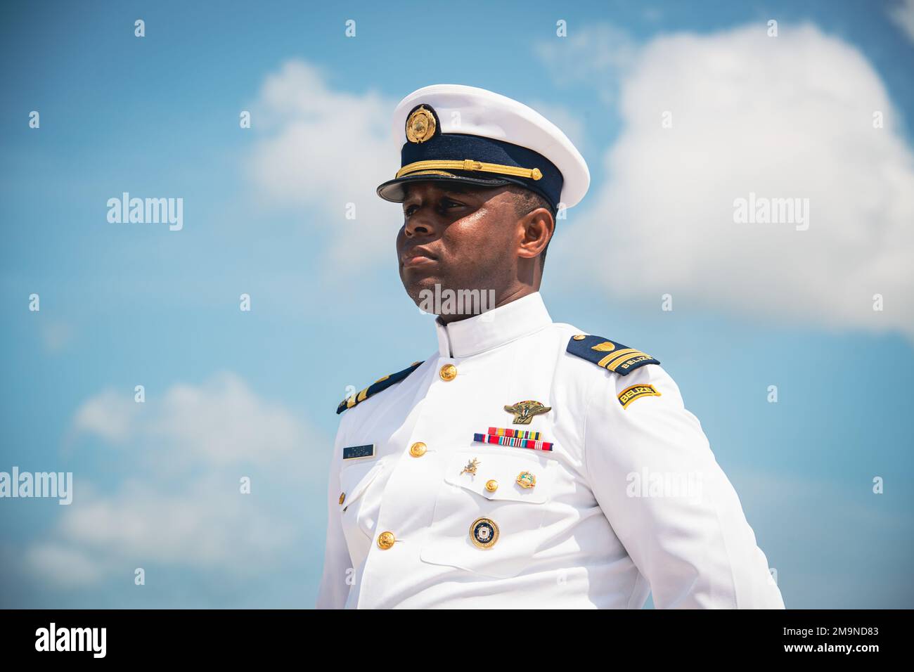 Members of Belize Defence Force and participating nations parade during ...