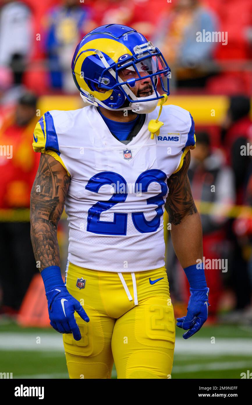 Los Angeles Rams running back Kyren Williams during warmups before an ...