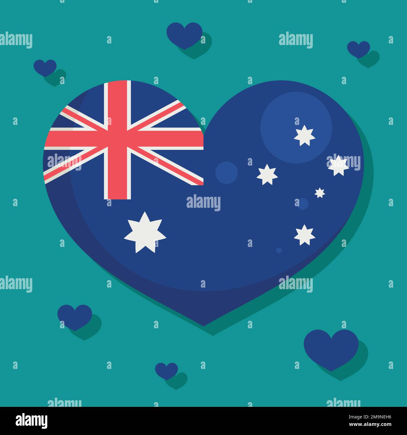 australian flag in heart icons Stock Vector Image & Art - Alamy