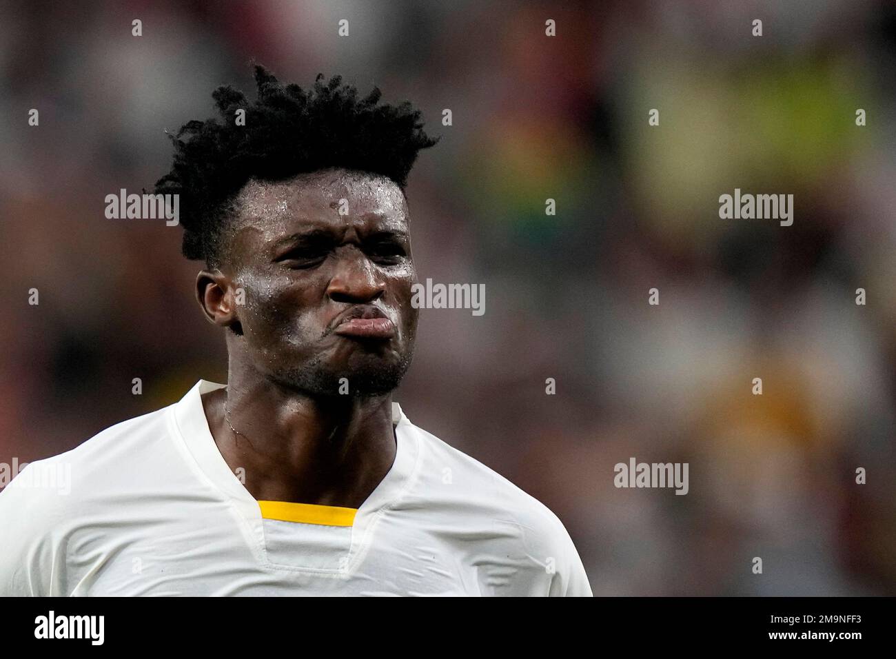 Ghana's Mohammed Kudus celebrates after scoring his side's third goal ...