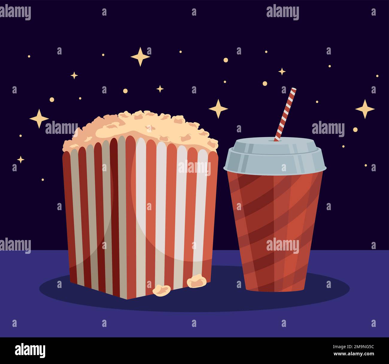 soda and pop corn food icon Stock Vector Image & Art - Alamy