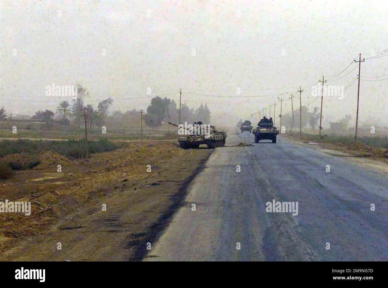 US Marine Corps (USMC) Light Armored Vehicles (LAV-25) assigned to ...