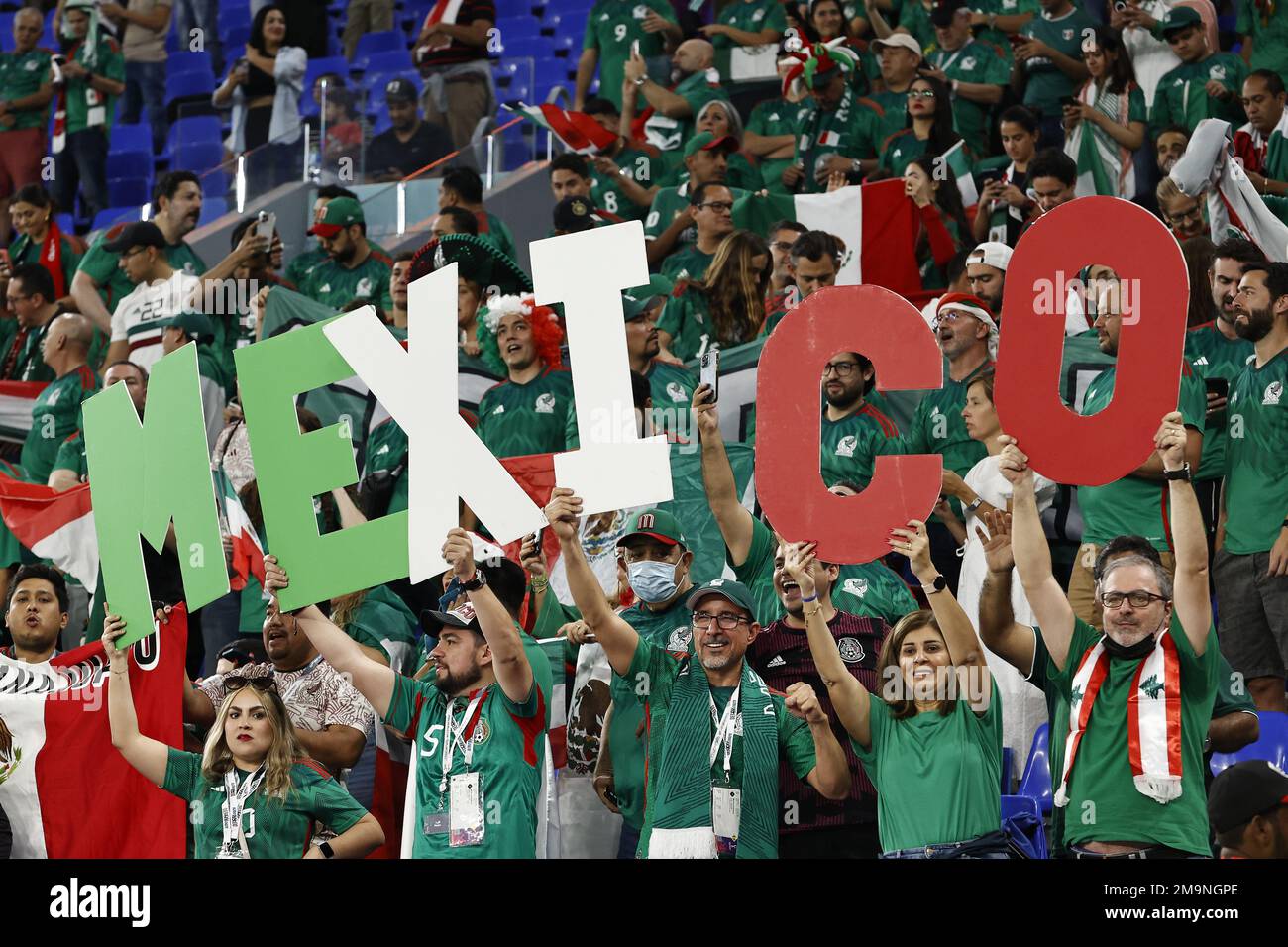 DOHA - fans of Mexico with the Mexico characters during the FIFA World ...