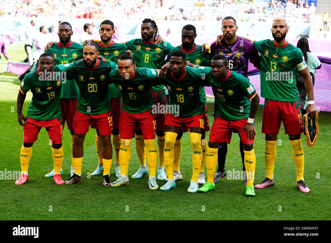 Cameroon's players pose for a team photo prior to the World Cup group G ...