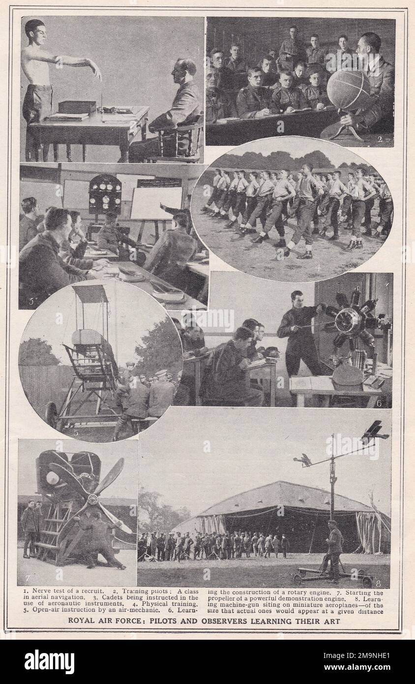 Royal Air Force: Pilots and Observers learning their art Stock Photo ...