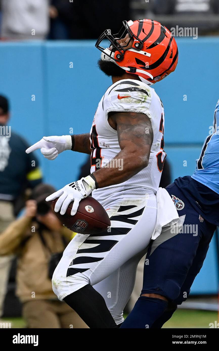 Cincinnati Bengals running back Samaje Perine (34) celebrates after ...