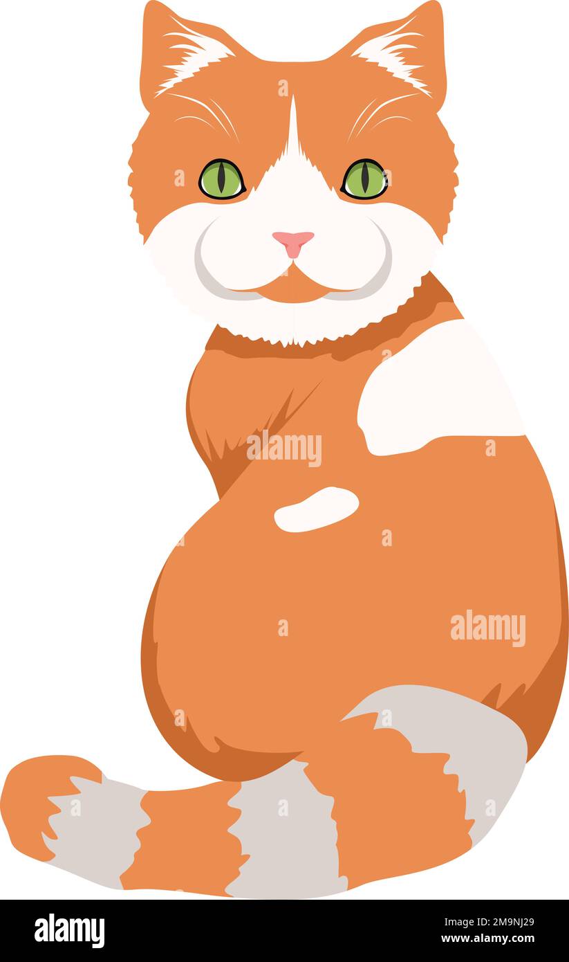Head cute ginger cat Stock Vector Images - Alamy