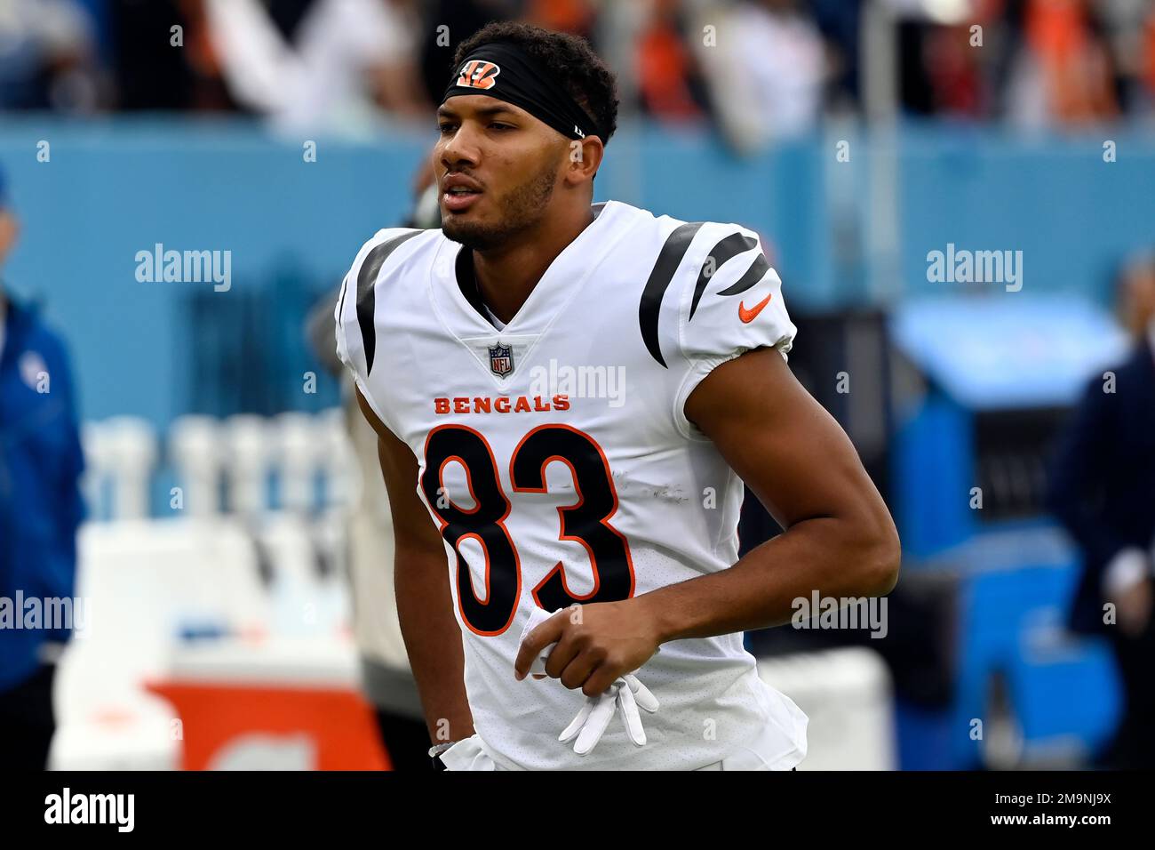 Cincinnati Bengals wide receiver Tyler Boyd (83) runs off the field ...