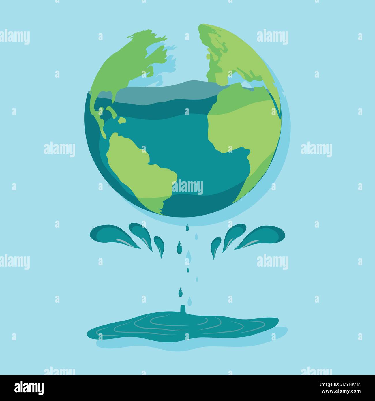 world planet with water splashing icon Stock Vector Image & Art - Alamy