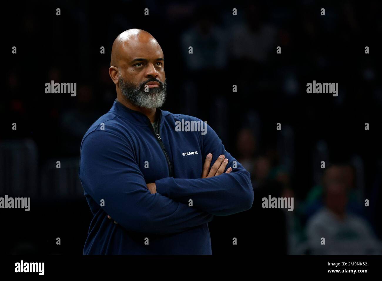 Washington Wizards coach Wes Unseld Jr. watches during the first half ...
