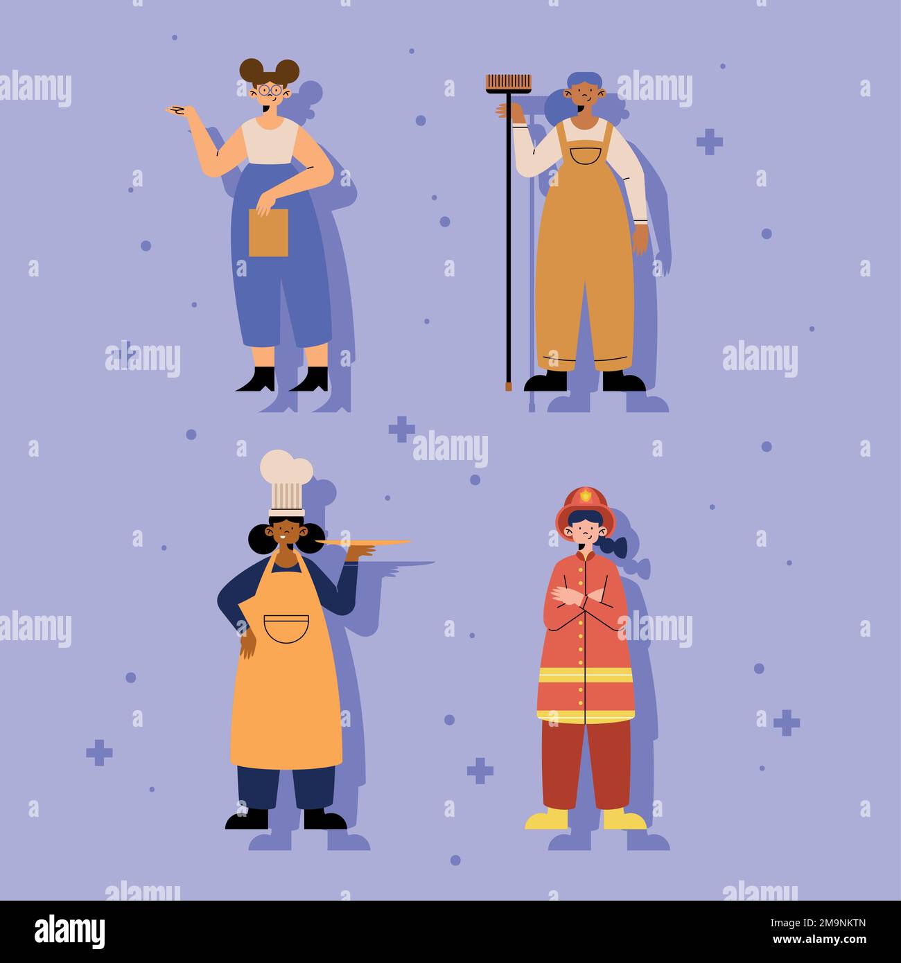group of professionals workers characters Stock Vector Image & Art - Alamy