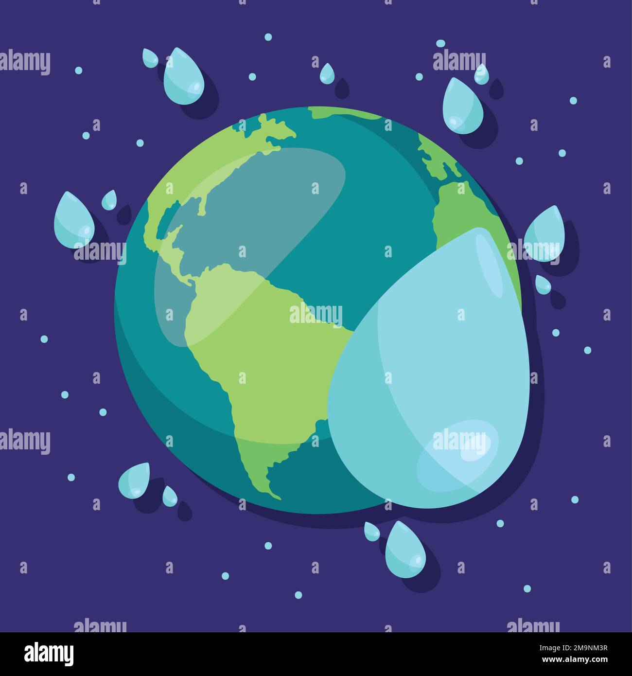 earth planet and water drops icons Stock Vector Image & Art - Alamy