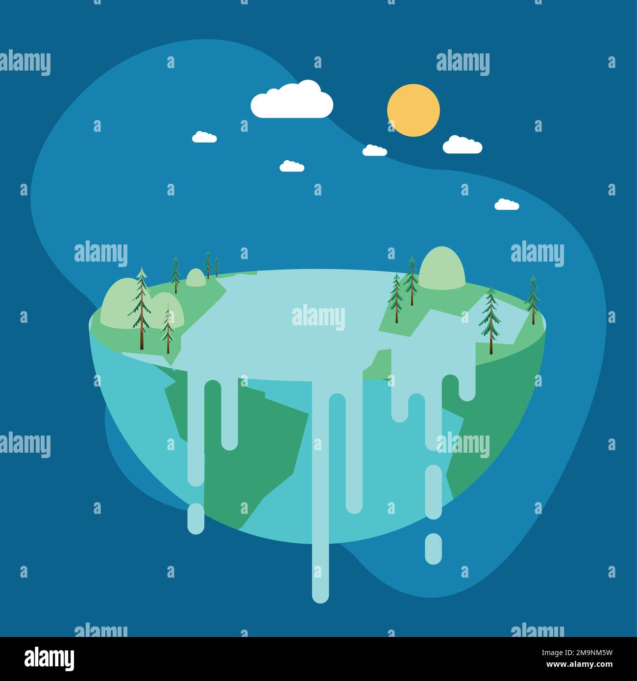 half earth with water icon Stock Vector Image & Art - Alamy