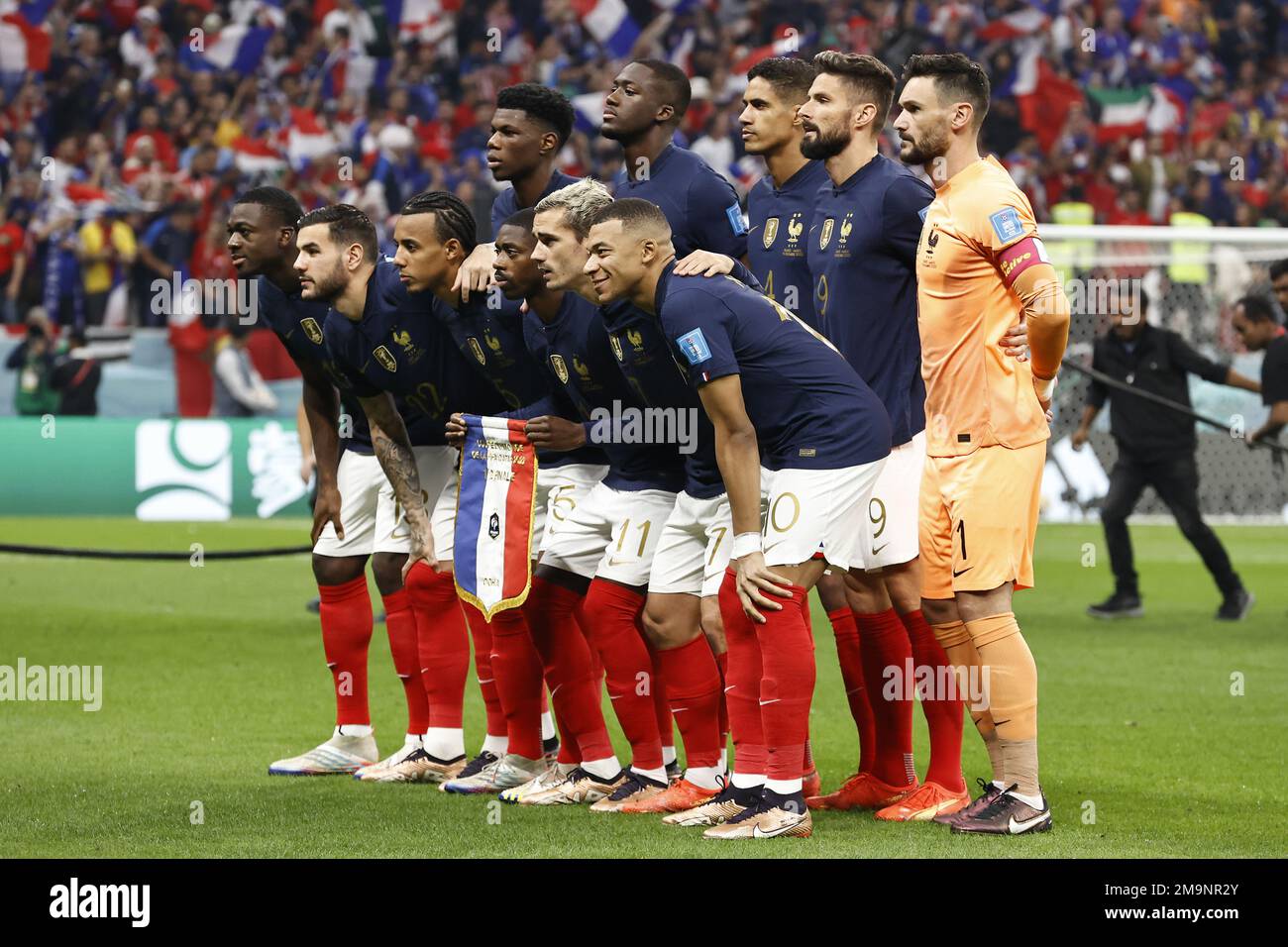 AL KHOR - (Top Row LR) Aurelien Tchouameni of France, Ibrahima Konate ...