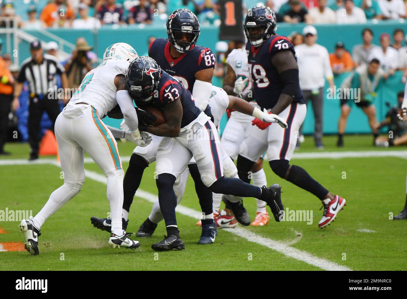 Houston Texans running back Dare Ogunbowale (33) scores a touchdown ...