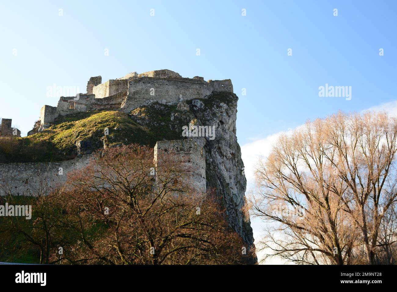 Devin castle cliff. Borough of Devin. Bratislava. Slovakia Stock Photo ...