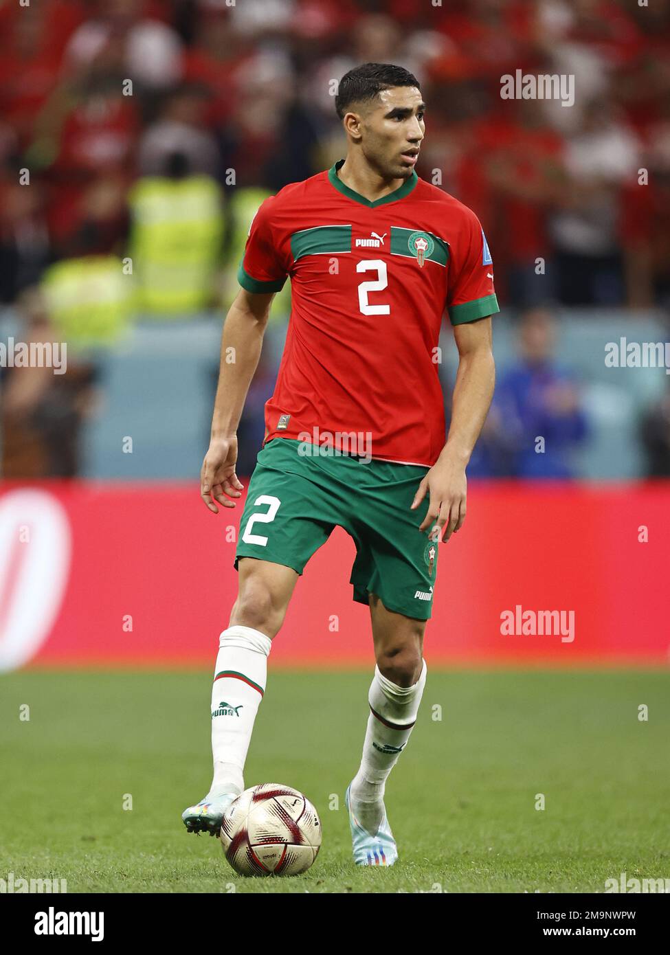 AL KHOR - Achraf Hakimi of Morocco during the FIFA World Cup Qatar 2022 ...