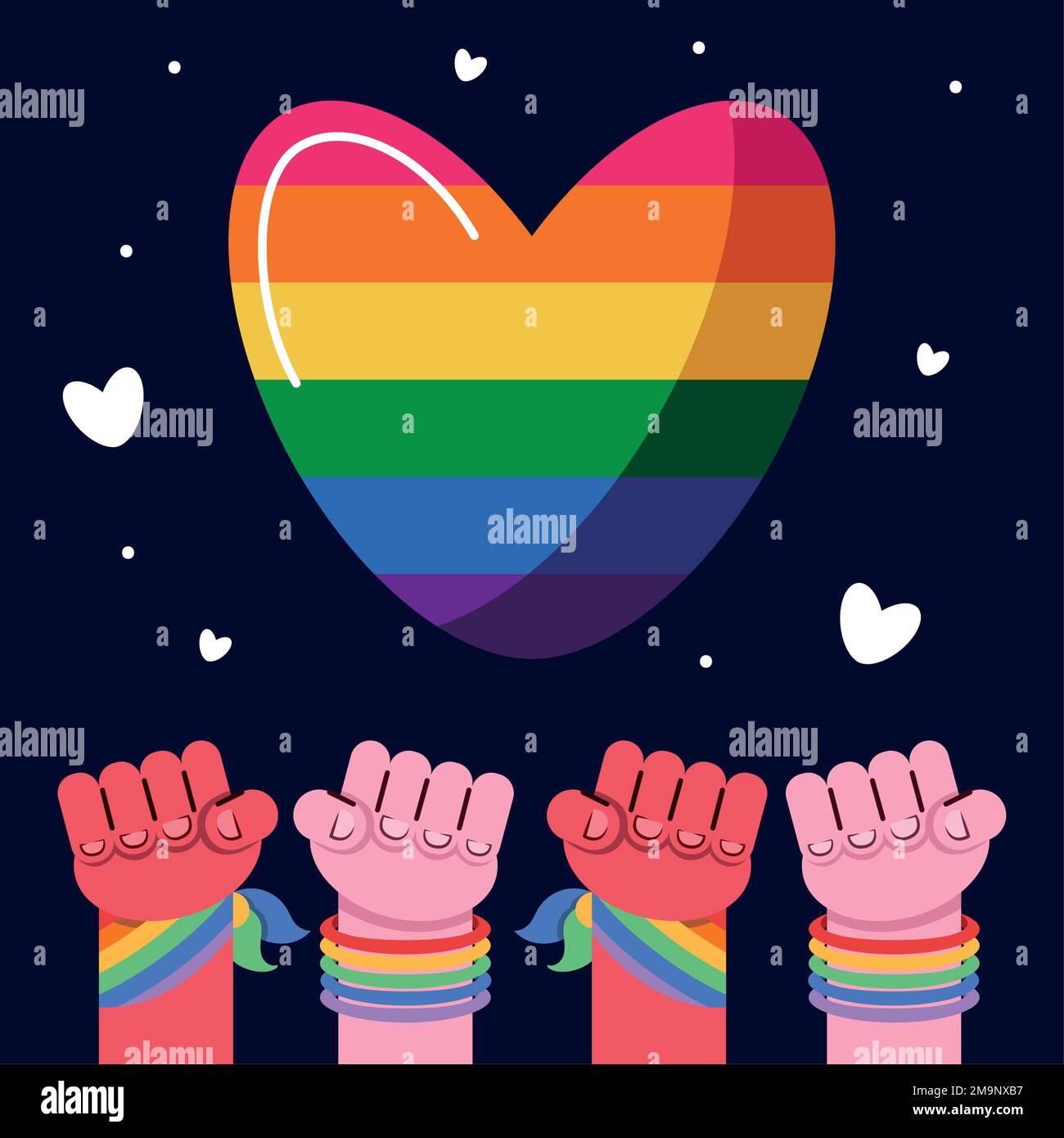 Rainbow hands lgbt Stock Vector Images - Alamy