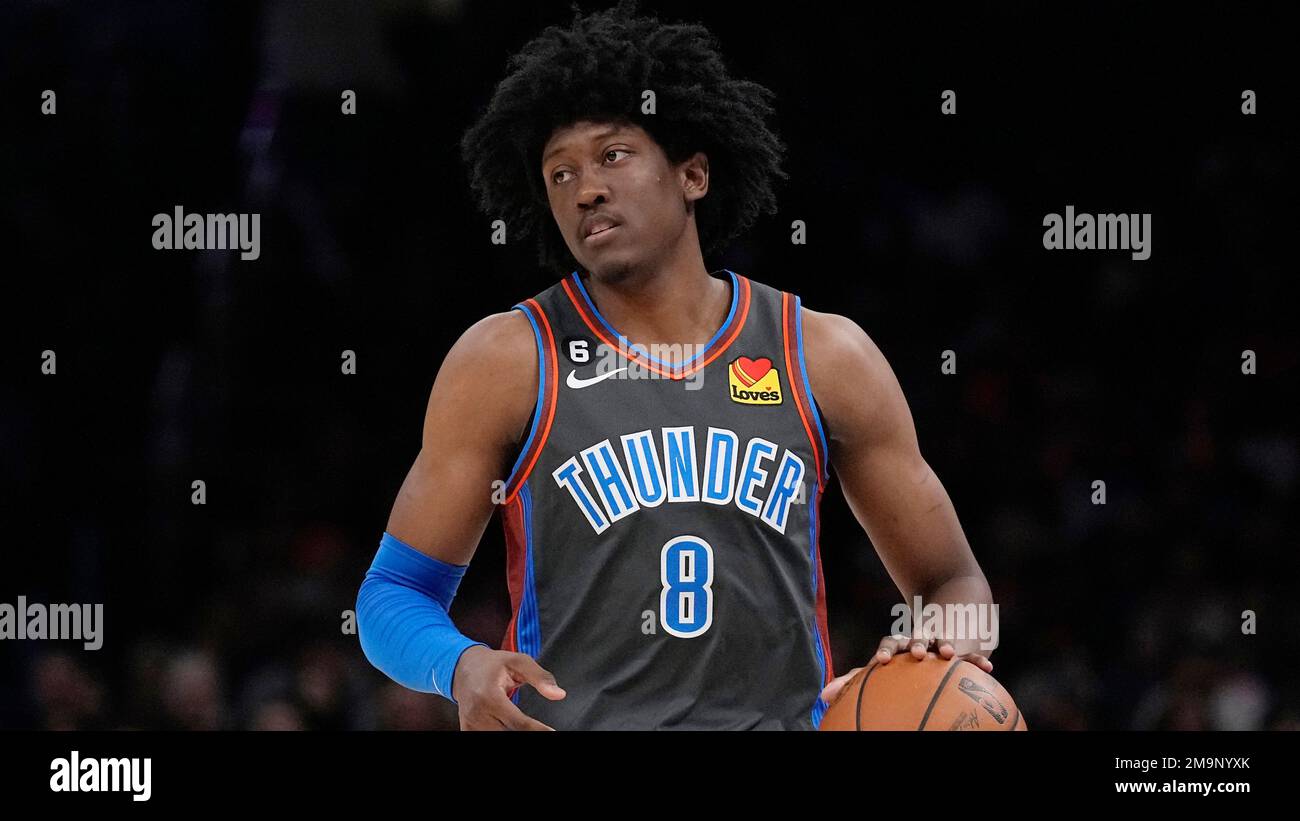 Oklahoma City Thunder forward Jalen Williams (8) during an NBA ...