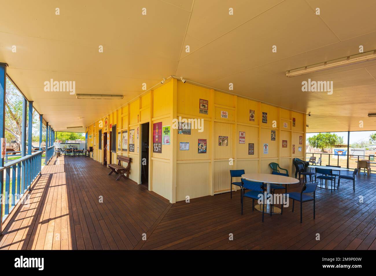 Verandah and al fresco deck of the historic Kalkadoon Hotel, Kajabbi ...