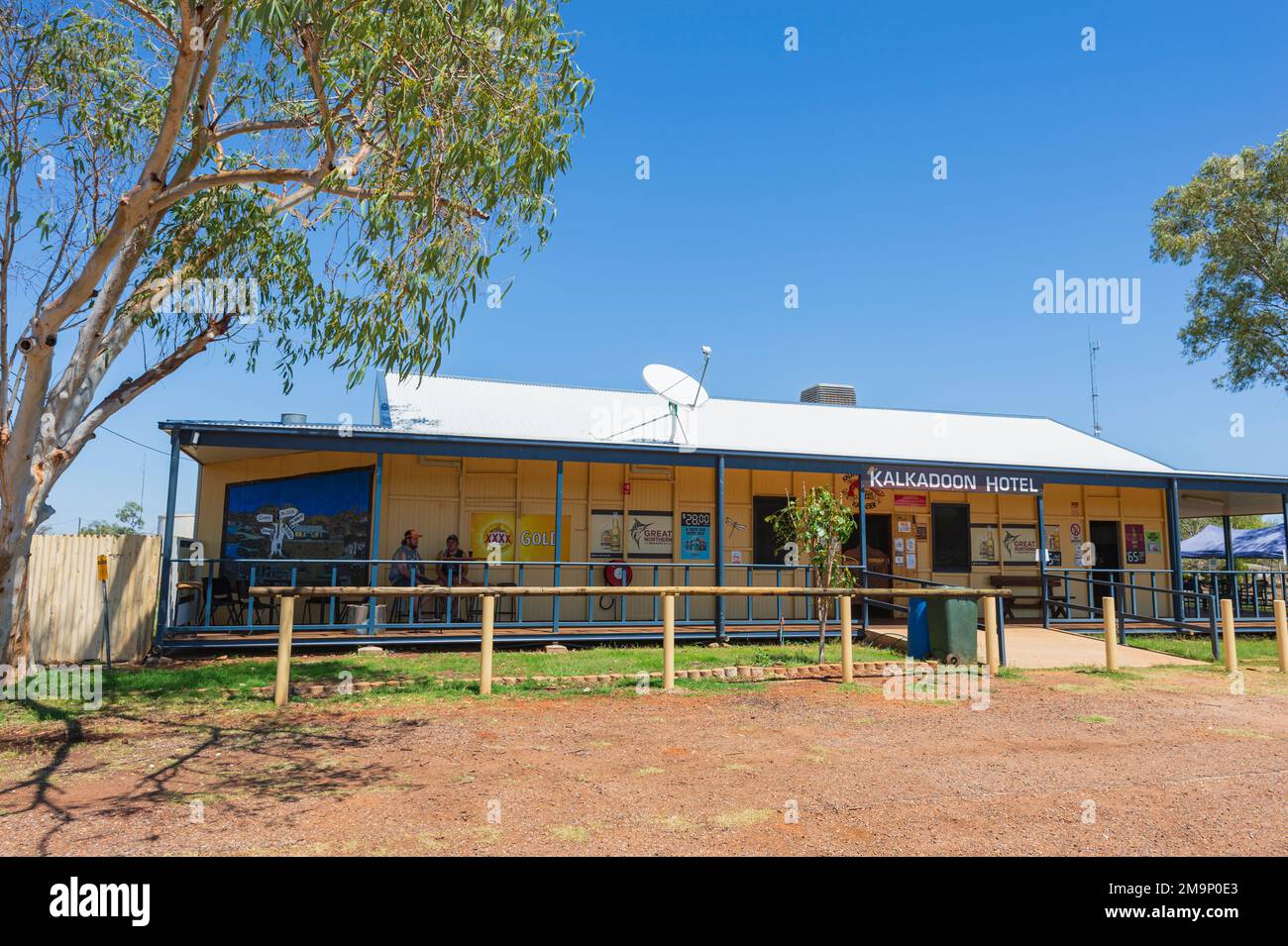 Front view of the historic Kalkadoon Hotel, Kajabbi, Queensland, QLD ...