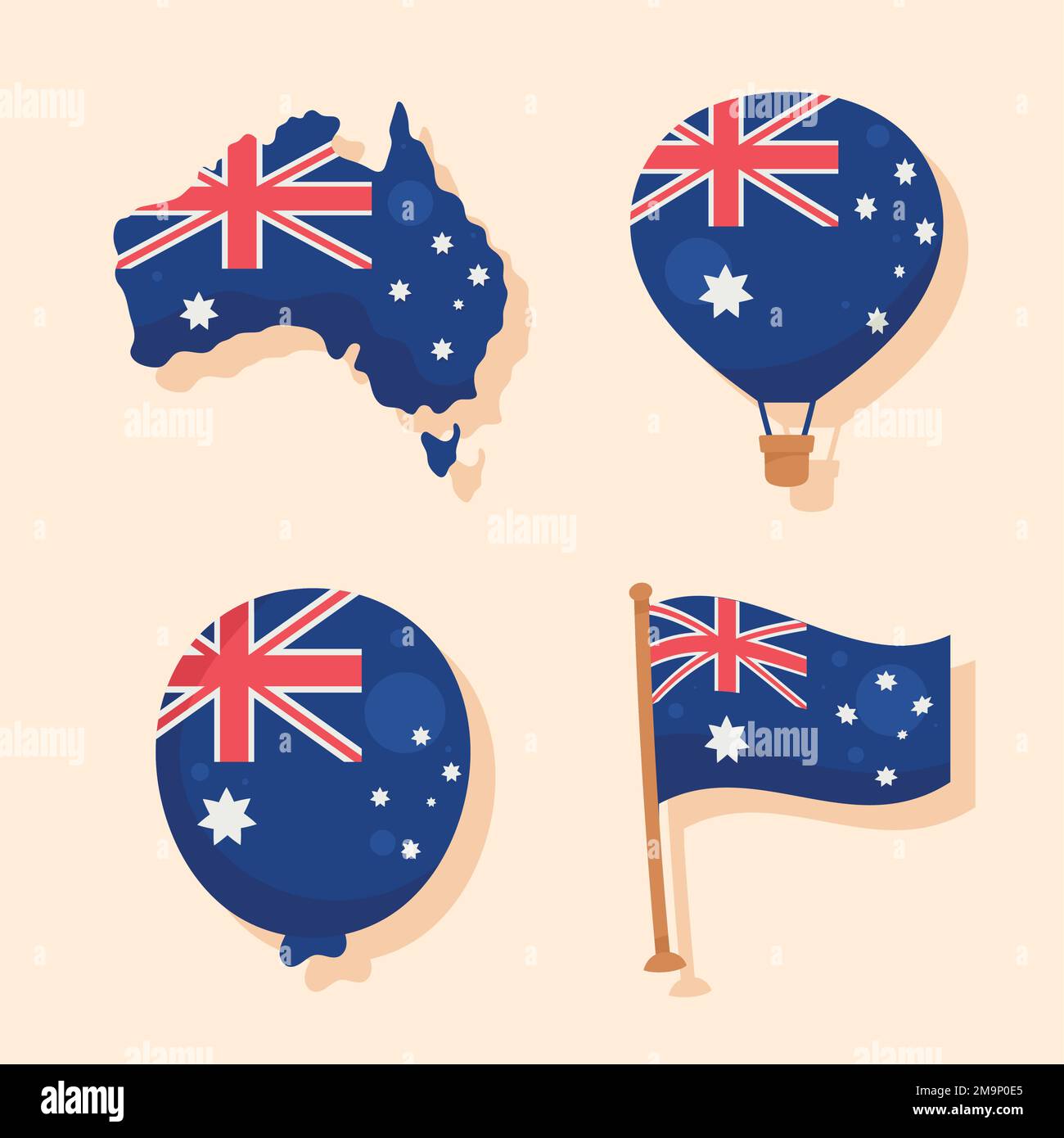 four australian flags set icons Stock Vector Image & Art - Alamy