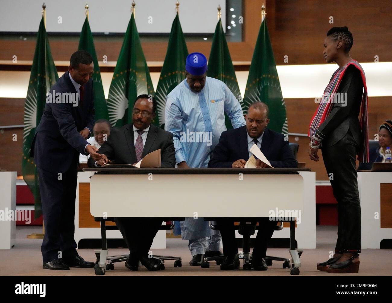 FILE - Lead negotiator for Ethiopia's government, Redwan Hussein, left ...