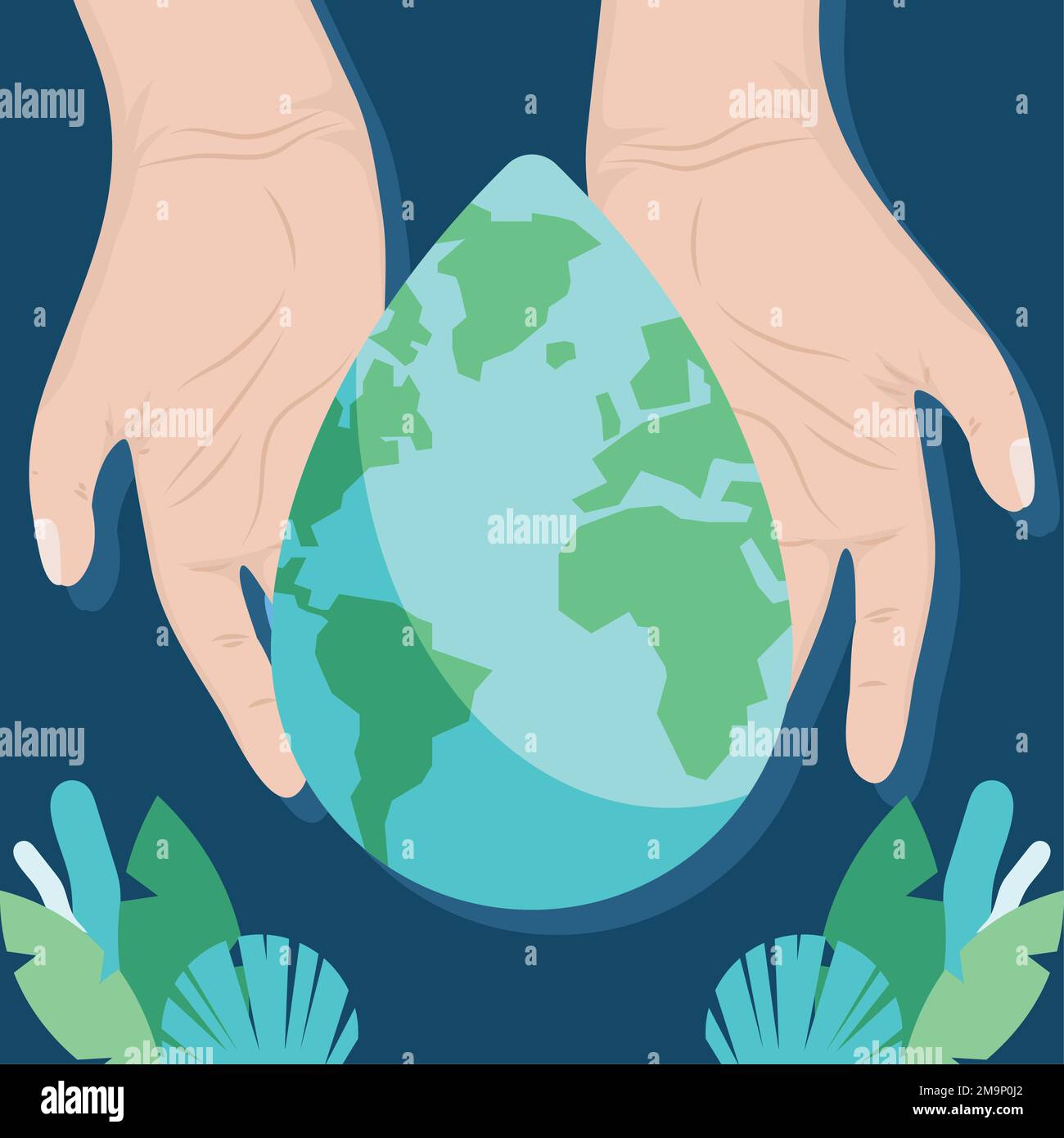 hands lifting earth drop icon Stock Vector Image & Art - Alamy