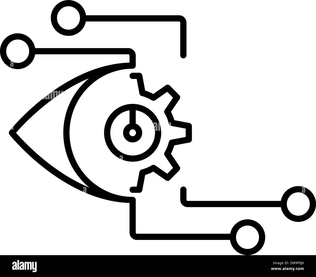 Ai, artificial intelligence, electronics vector icon on transparent ...