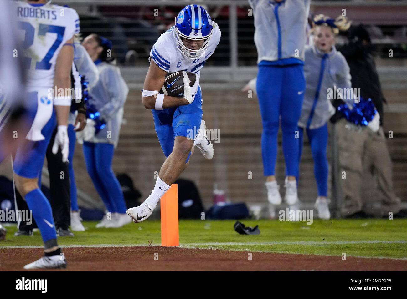 BYU wide receiver Puka Nacua (12) runs the ball for a touchdown against ...