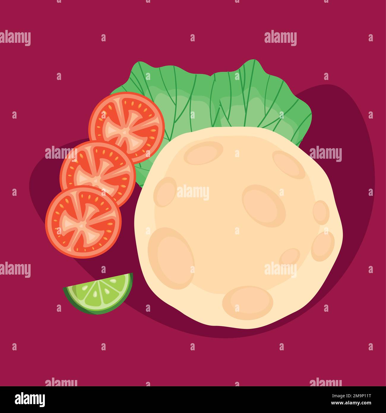 vegetables and tortilla mexican food Stock Vector Image & Art - Alamy
