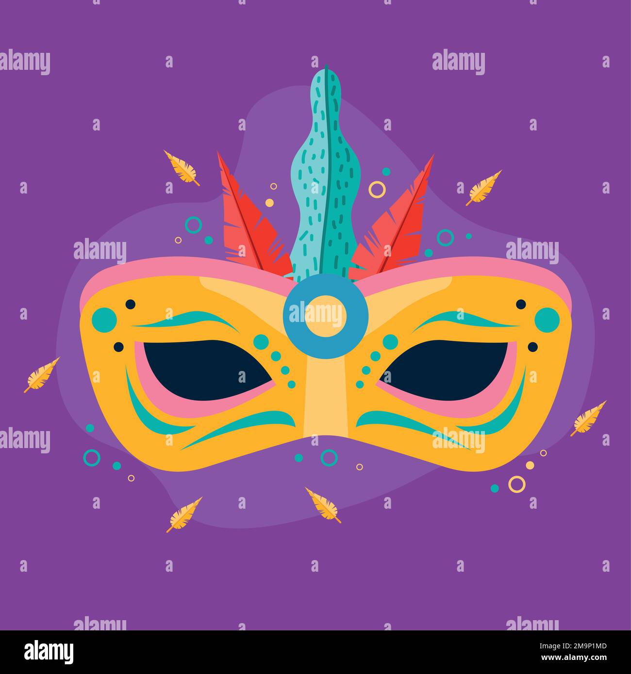 yellow mardi gras mask icon Stock Vector Image & Art - Alamy