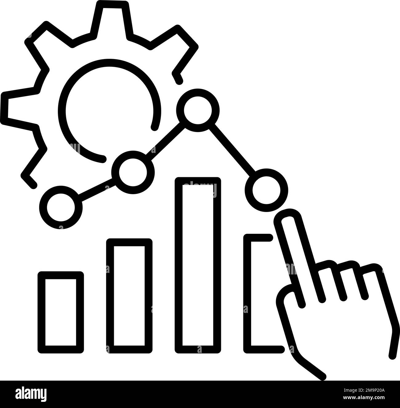 Startup, analytics, business vector icon on transparent background ...