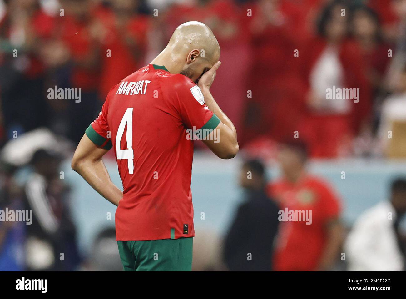 AL KHOR - Sofyan Amrabat of Morocco during the FIFA World Cup Qatar ...