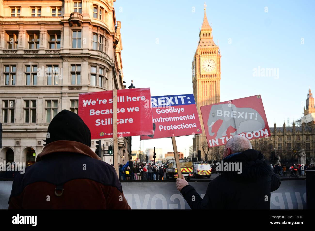 Westminster, London, England, UK. January 18 2023. Brexit is not ...