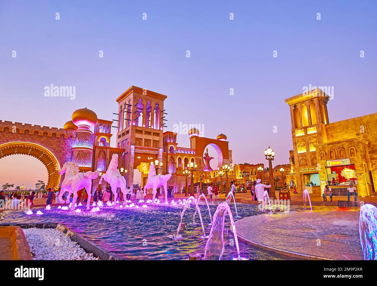 DUBAI, UAE - MARCH 6, 2020: The Culture Square of Global Village Dubai ...