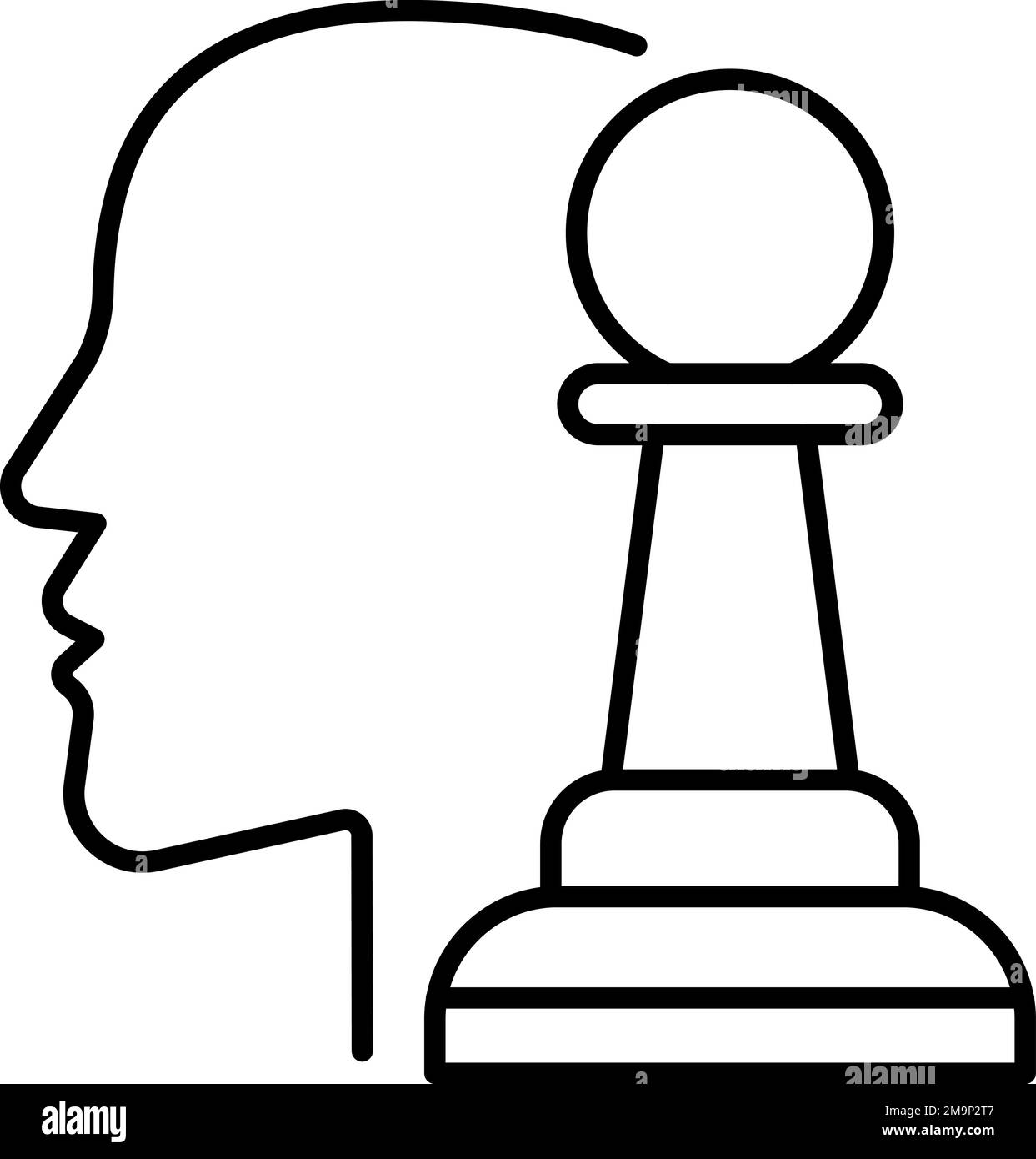 Business, chess, management vector icon on transparent background ...